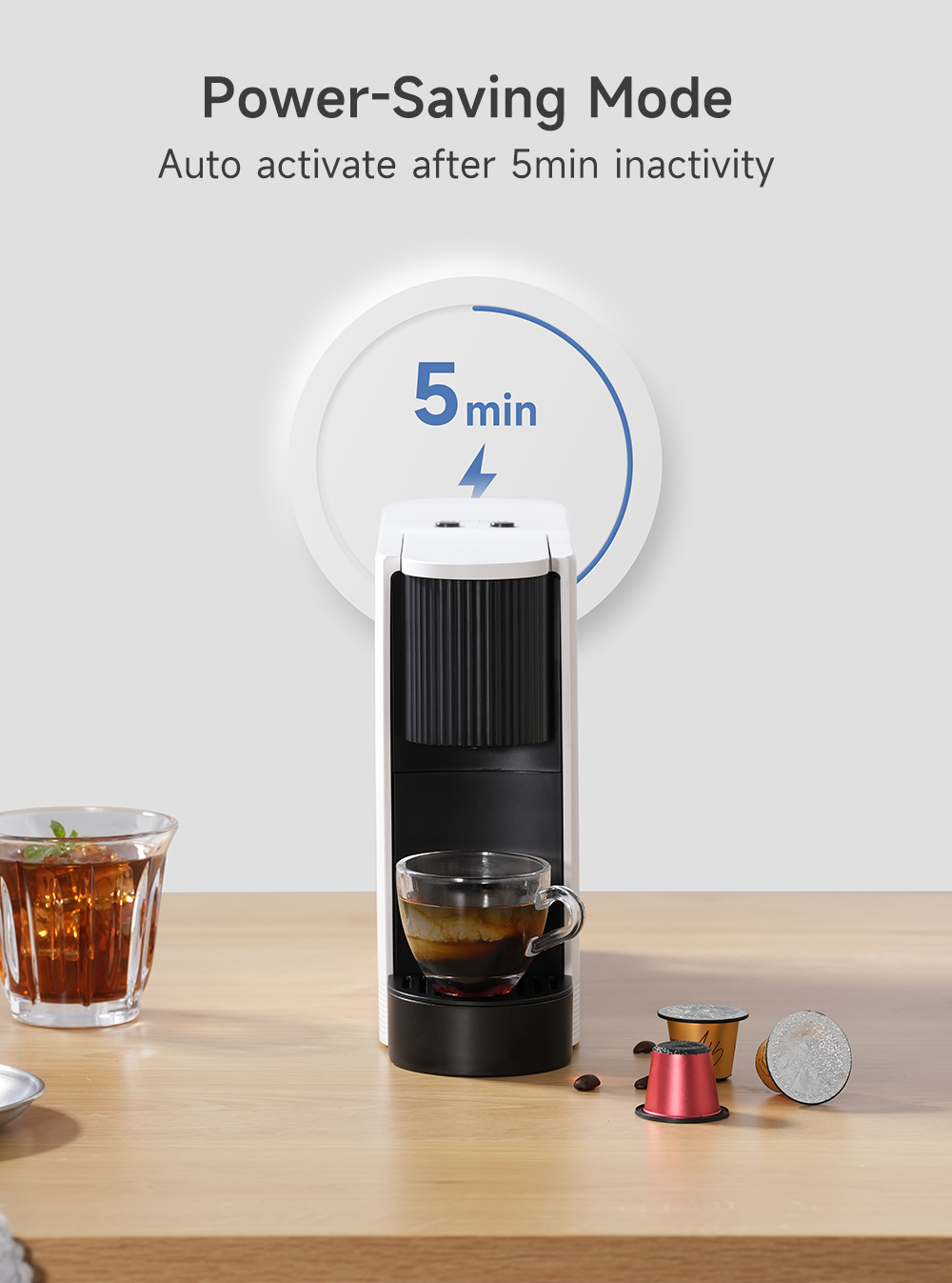 Simplus Coffee Maker Espresso Capsule Coffee Machine 20Bar Extraction ...