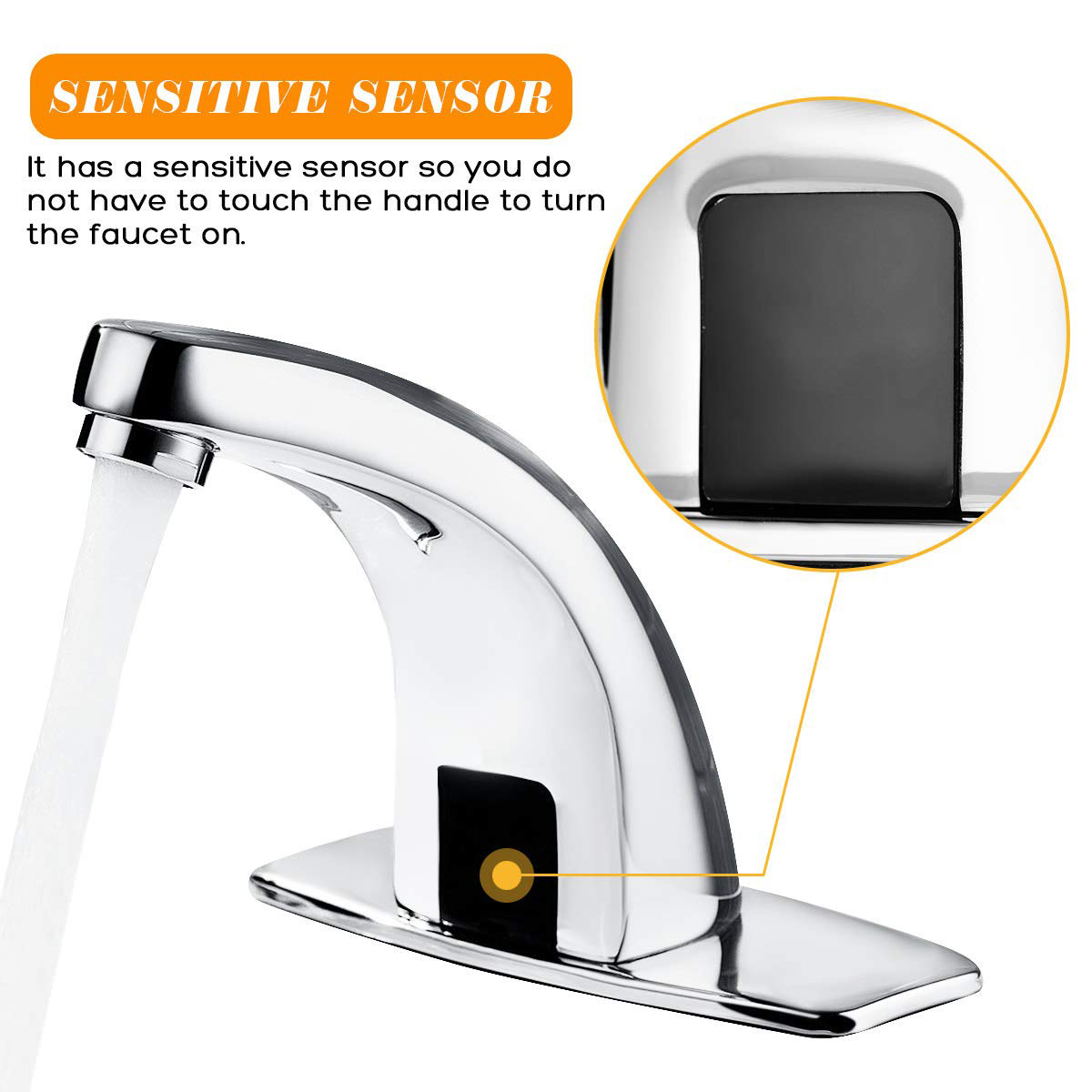Alloy Auto Infrared Sensor Faucet Bathroom Auto sensor water tap Basin ...