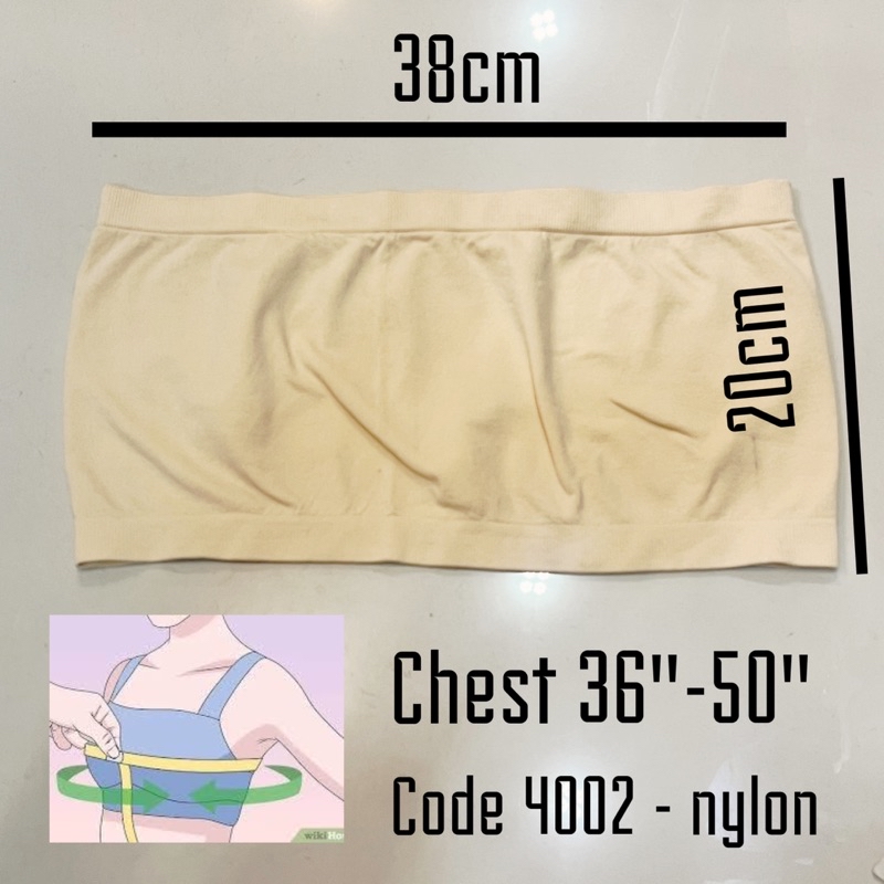 Tube top bra plus size curvy tube inner women perempuan saiz besar bra ...
