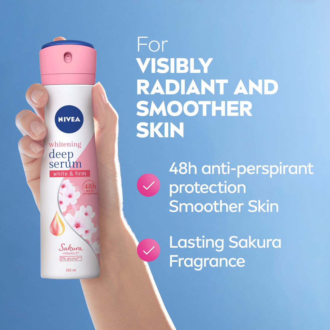 NIVEA Female Deodorant Sakura Spray Personal Care Anti Bacterial No ...
