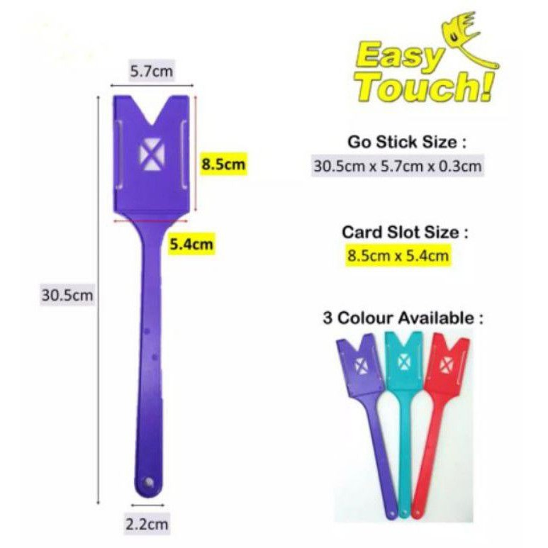 30.5cm Touch And Go Extendable Stick 1setx3pcs-Blue-Pink-Purple Toll ...