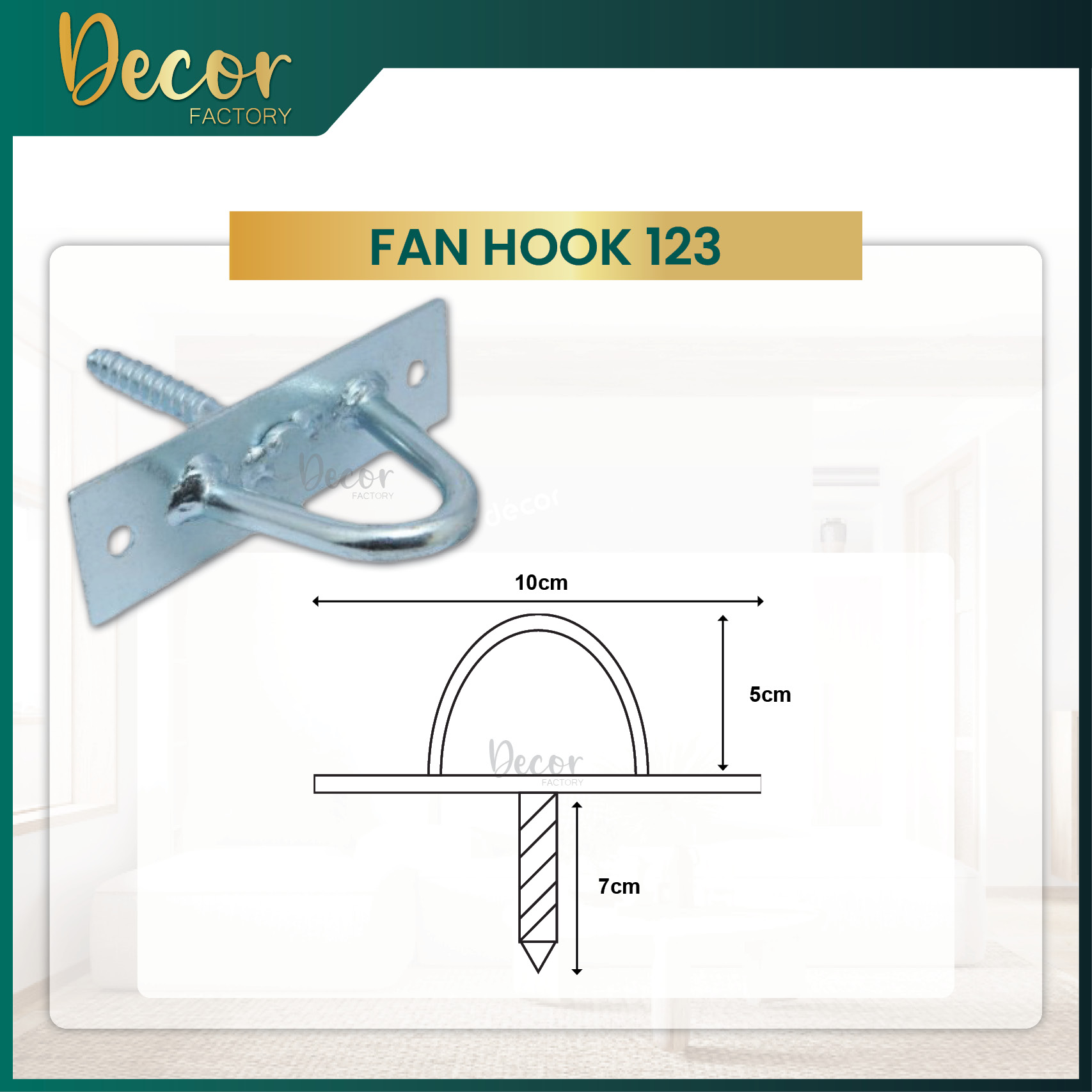Fan Hook 122 / 123 / BN / Wall Plug Hook Ceiling Fan Hook Kipas Siling ...