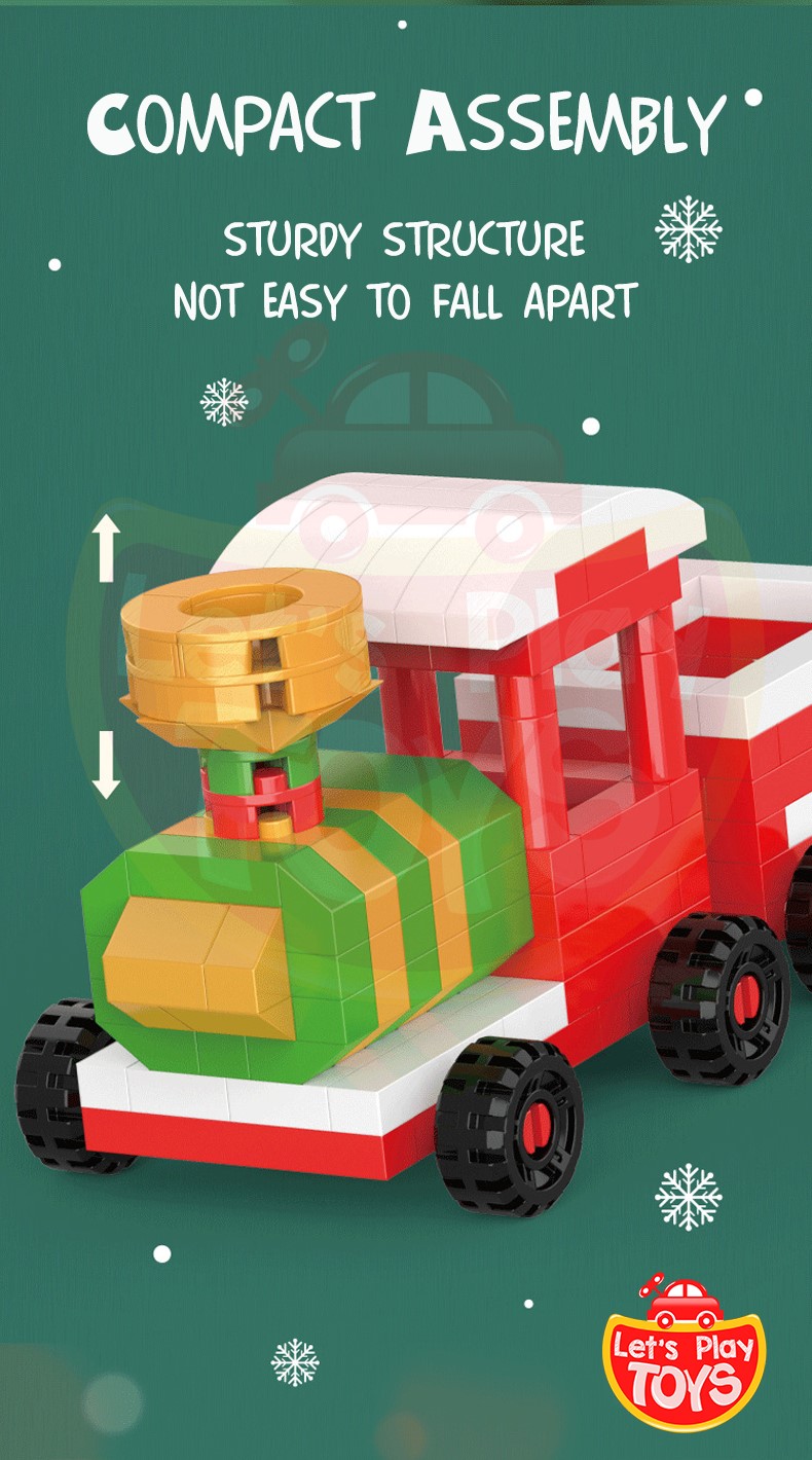 Christmas Mini DIY Bricks Building Blocks Cute Cartoon Set Fine Motor ...