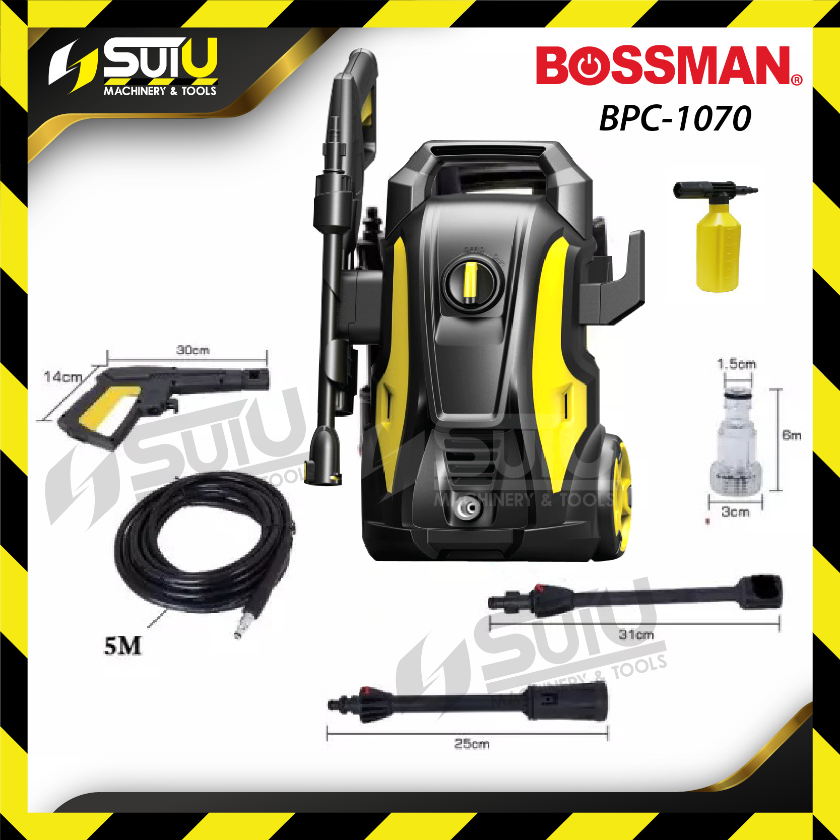 BOSSMAN BPC-1070 / BPC1070 140 Bar High Pressure Cleaner / Washer ...