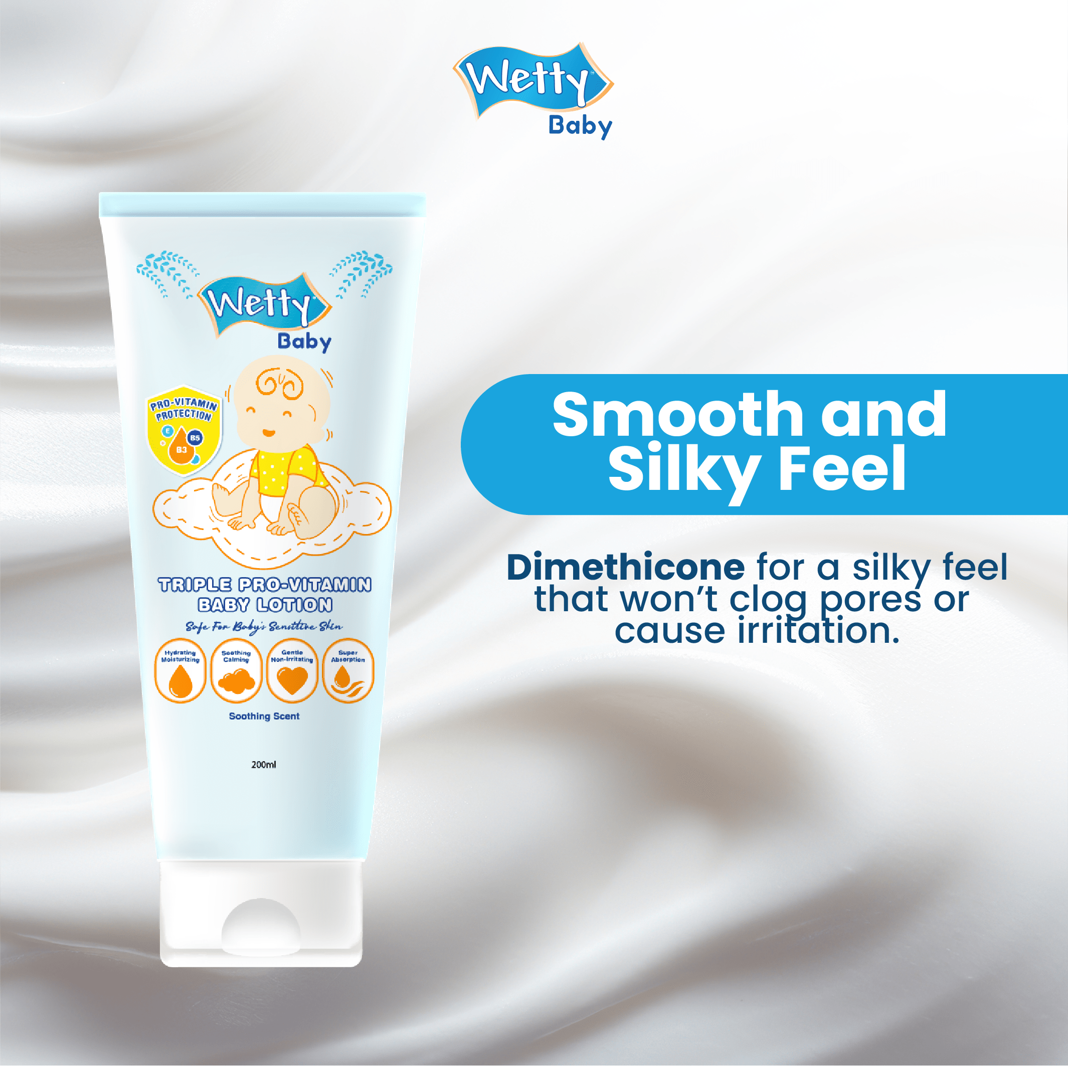 Wetty Baby Triple Pro Vitamin Baby Lotion - 90ml / 200ml | Shopee Malaysia