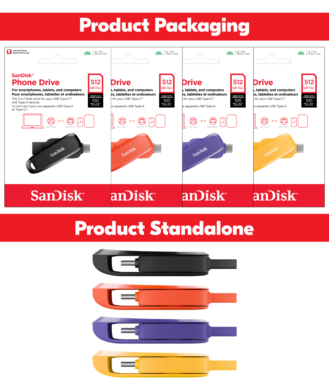 Sandisk Phone Drive USB Type-C OTG Pendrive - (32GB / 64GB / 128GB ...