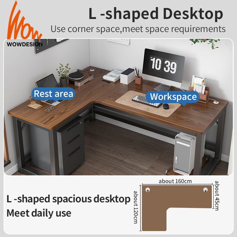 Meja Komputer Computer Table Office Table L Shape Meja Computer Meja ...