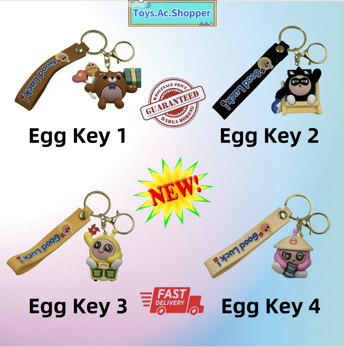 DoorGift Keychain Cartoon 3D Official Authentic TaTa Baby Mini Figure ...