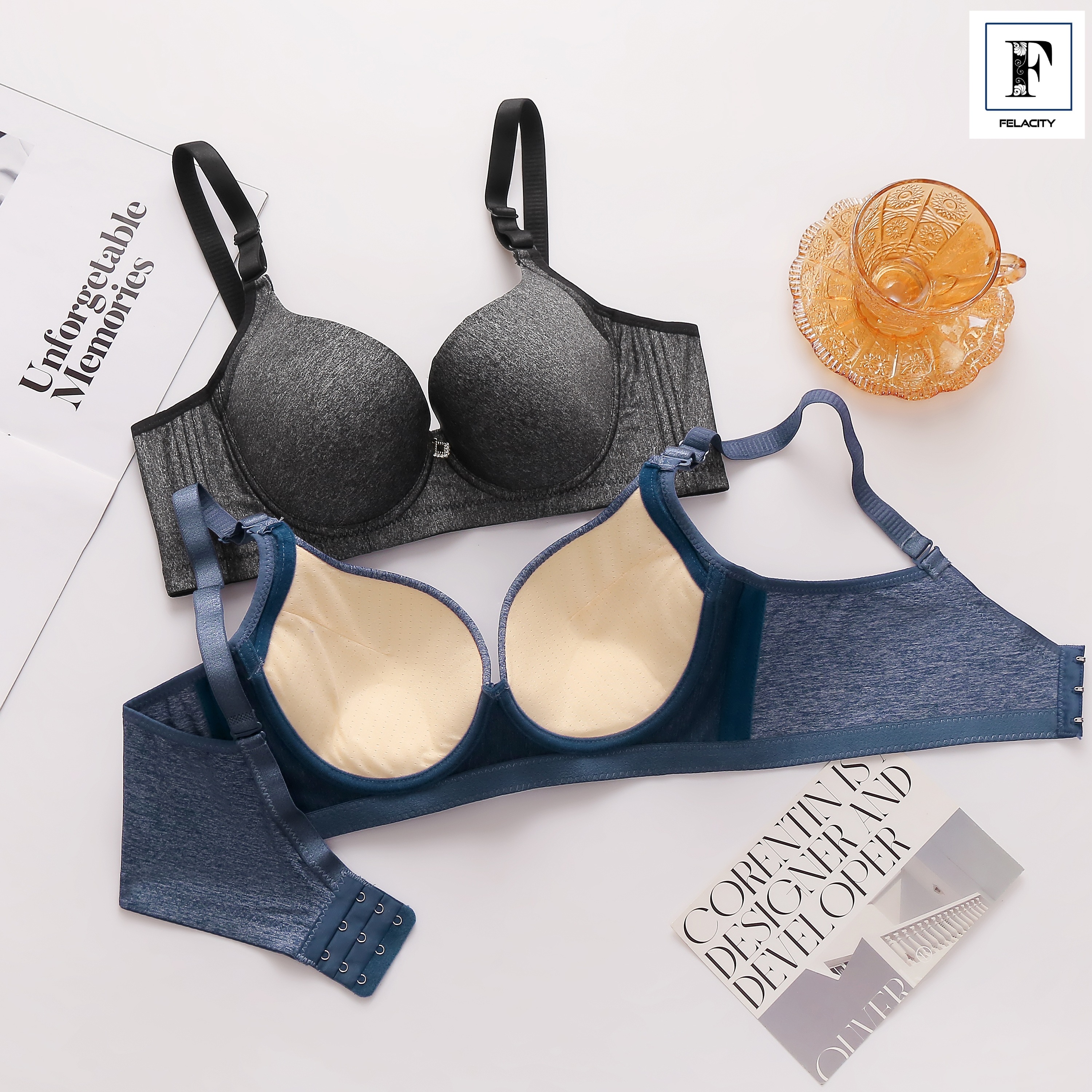 Bra Women Plus Size Push Up Wired Plain Baju Dalam Wanita Saiz Besar ...