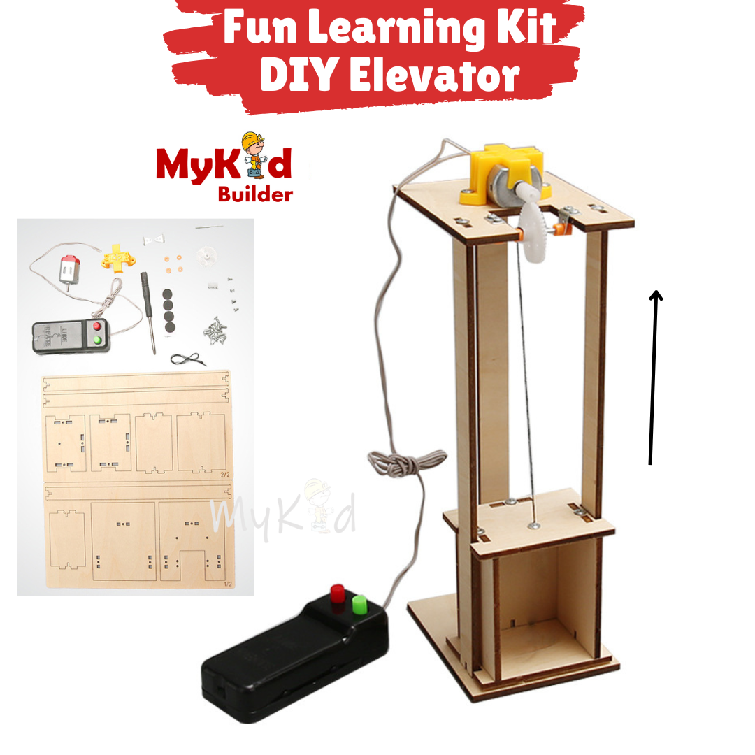 DIY Wooden Elevator STEM Kit Electric Experiment Set Project RBT MyKid ...