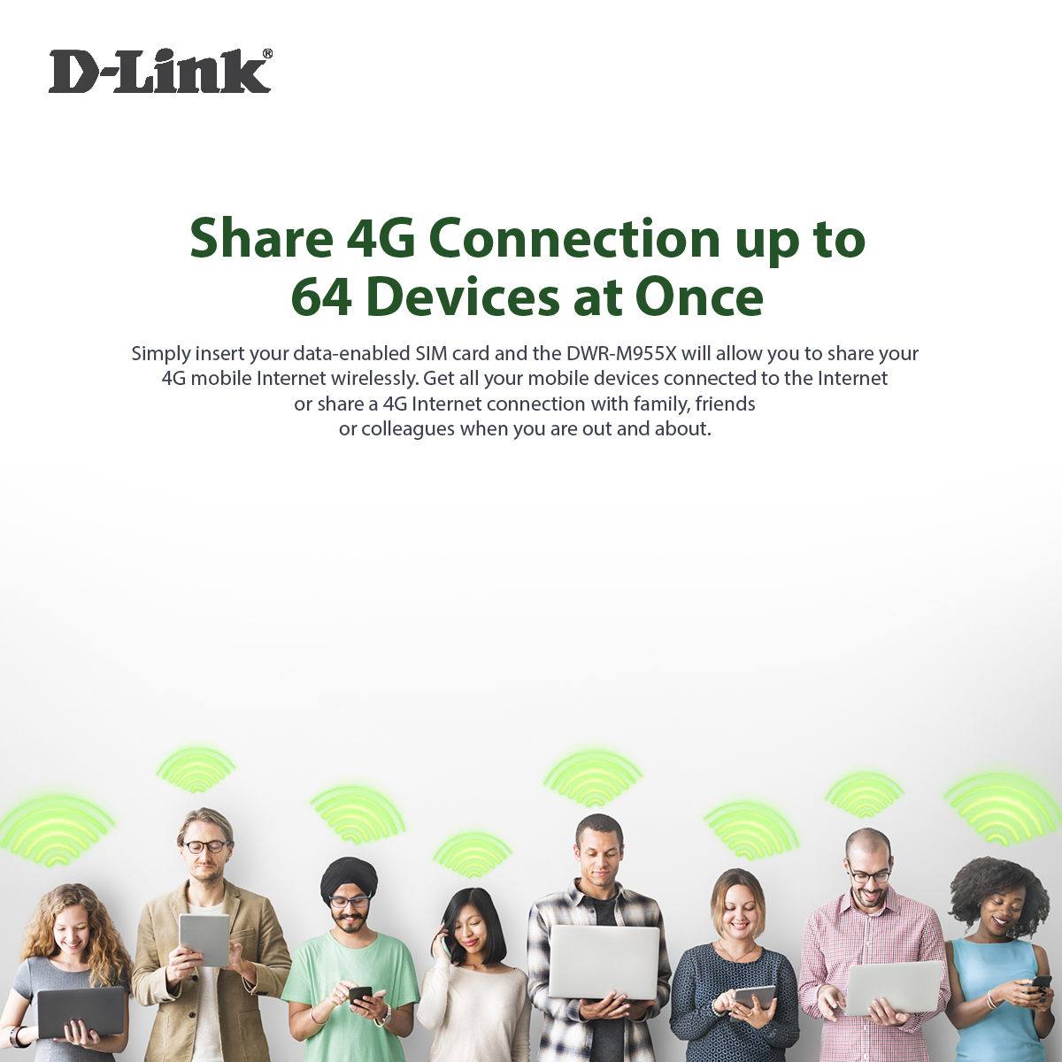 D-Link 4G LTE Wi-Fi 6 AX1500 Gigabit Mobile Router build in VPN Client ...