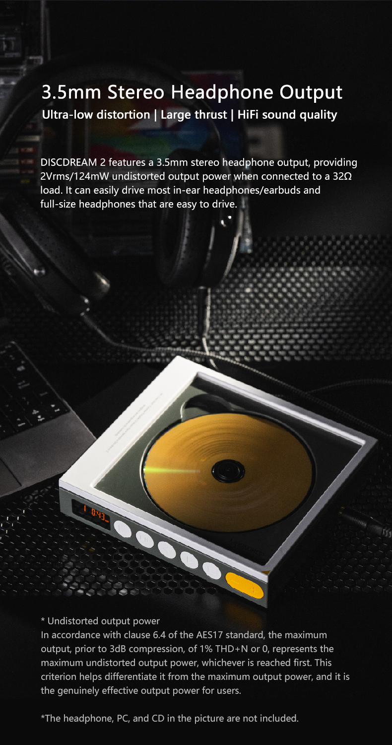 Moondrop DiscDream2, CD Player: Portable Hi-Fi DAC/AMP USB PCM/DSD ...