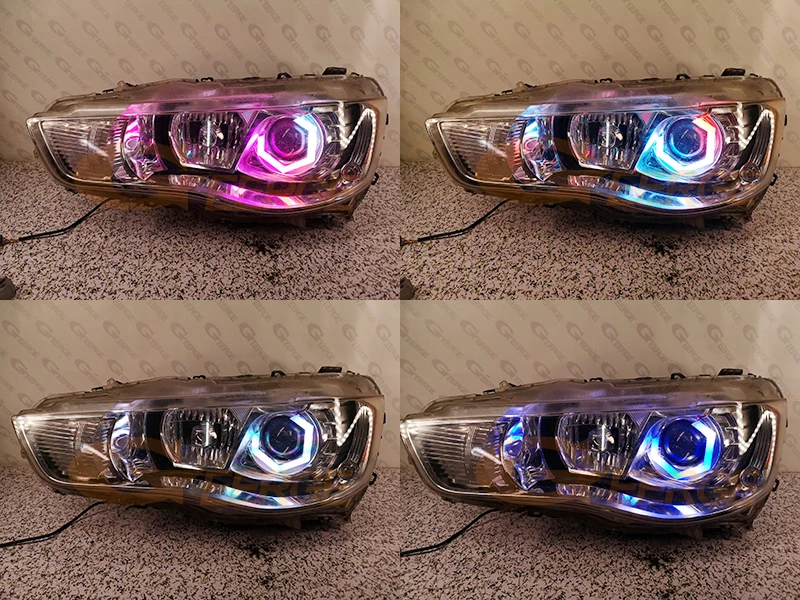 Hex RGB Dynamic Revolving Angel Eyes Cotton LED Sequential Flowing ...