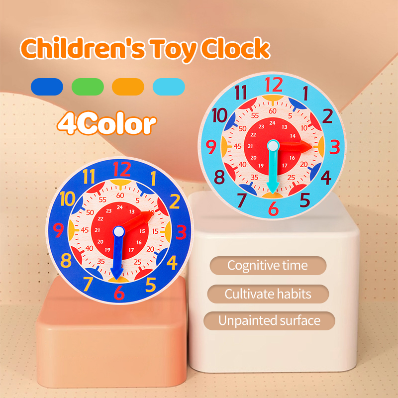 Educational Toy Clock Model Preschool Teaching Clock Model Toy Wooden ...
