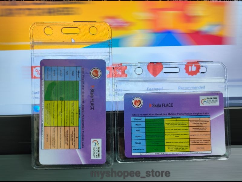 Pain score card Flacc Scale + Pvc Transparent Card Holder | Shopee Malaysia