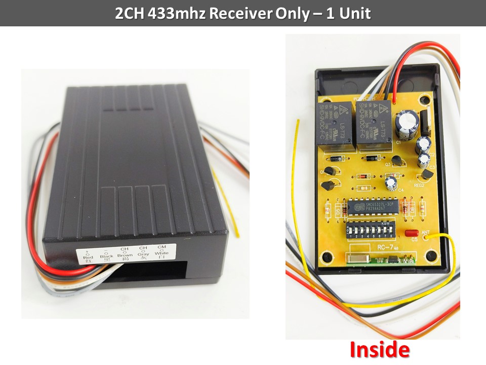 Autogate Door Wireless Remote Control Set - 2 Channel 433mhz Dip Switch ...