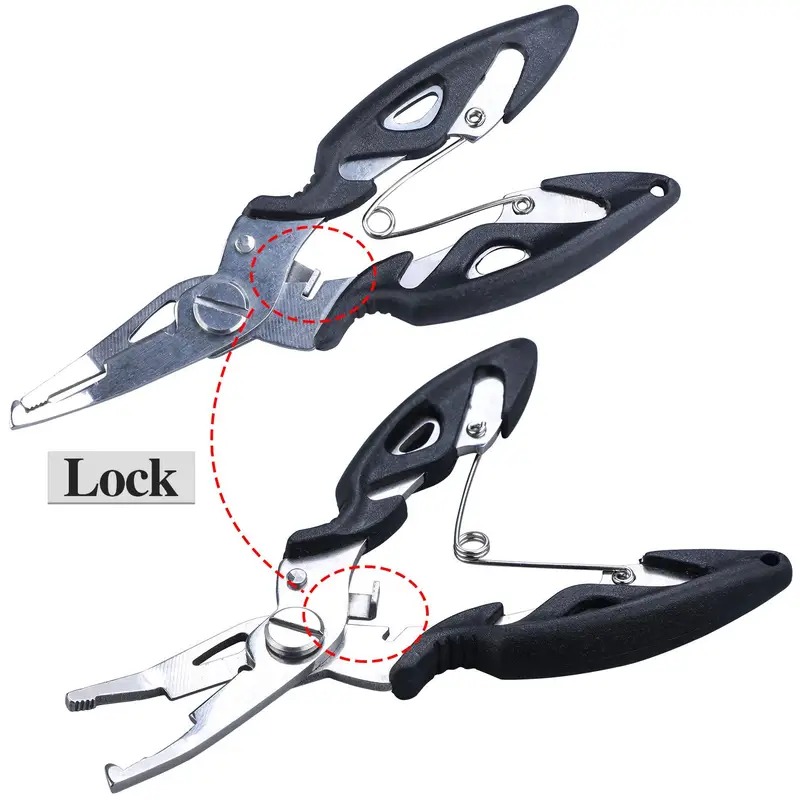 4 IN 1 SET Large Fishing Tang Pancing Stainless Steel Fish Lip Pemotong ...