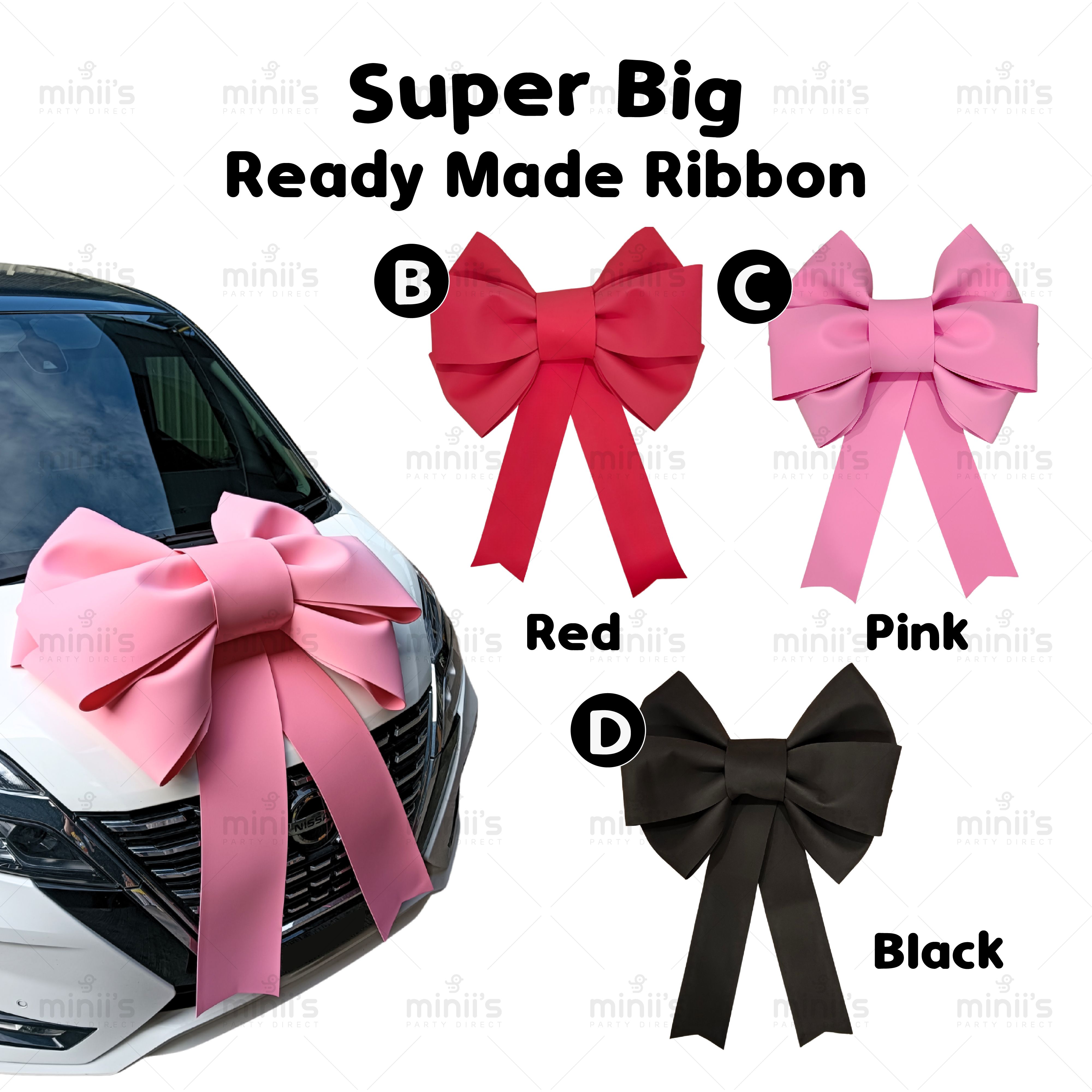 MINIIS Giant Big Ribbon For Car READY MADE Big Car Ribbon Kereta Big ...