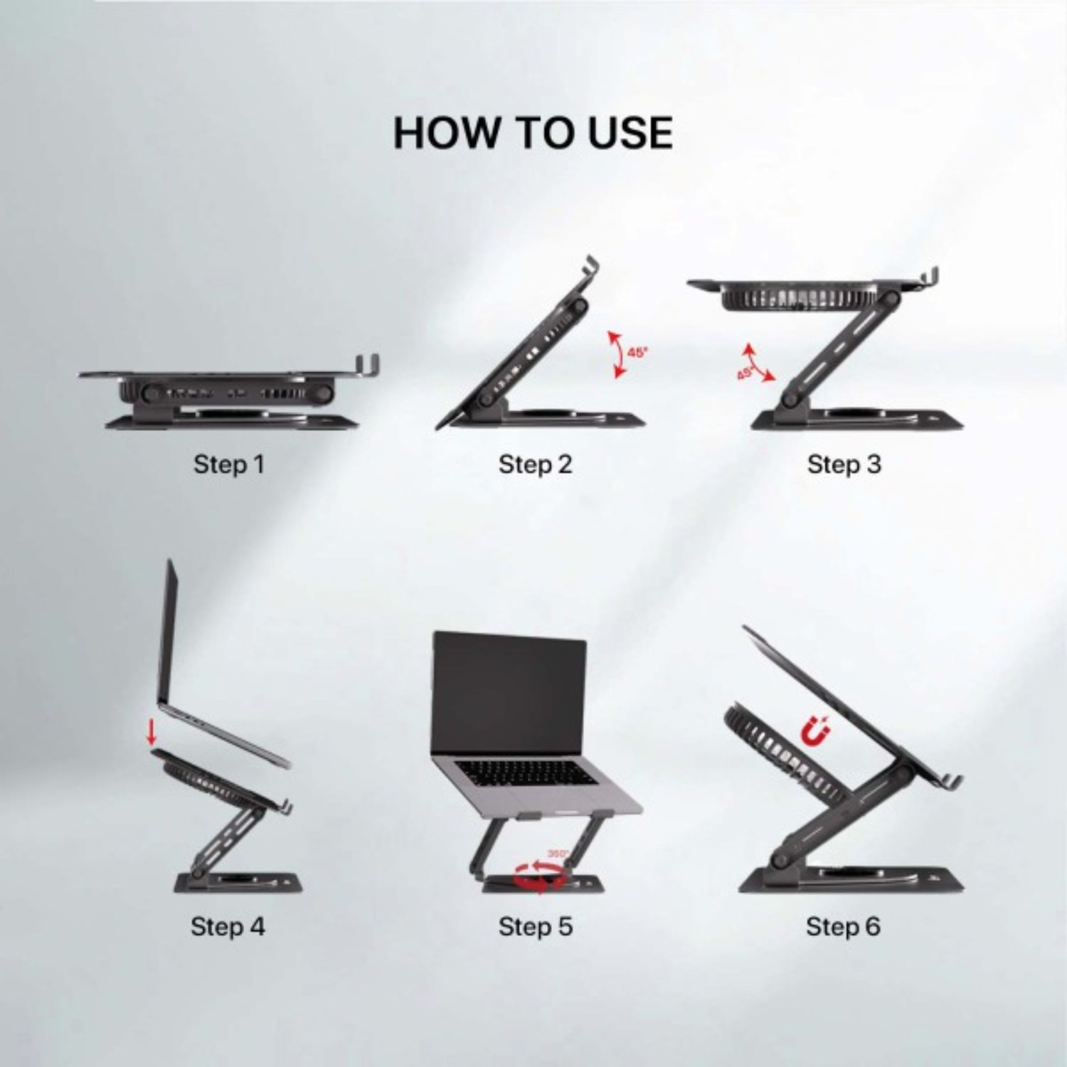 FANTECH LAPTOP STAND NS10/NC30 360° DEGREE ROTATABLE NOTEBOOK STAND ...