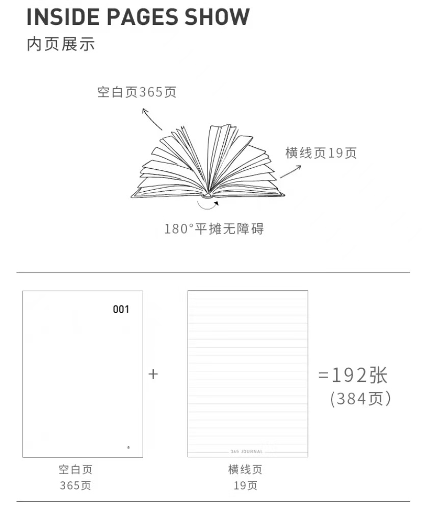 Buku Nota Diari NOTEBOOK DIARY 我的365笔记本（精装）Lenwa 365 Journal Notebook ...