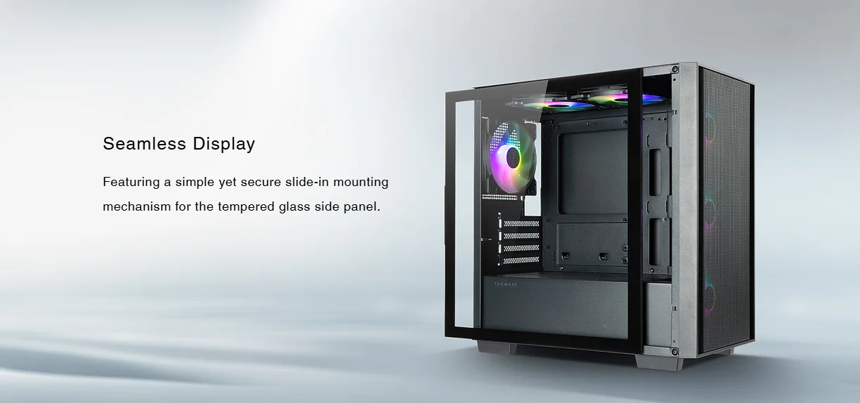 Tecware Nexus Air M3 Omni TG MATX Temper Glass Gaming Case - Black ...