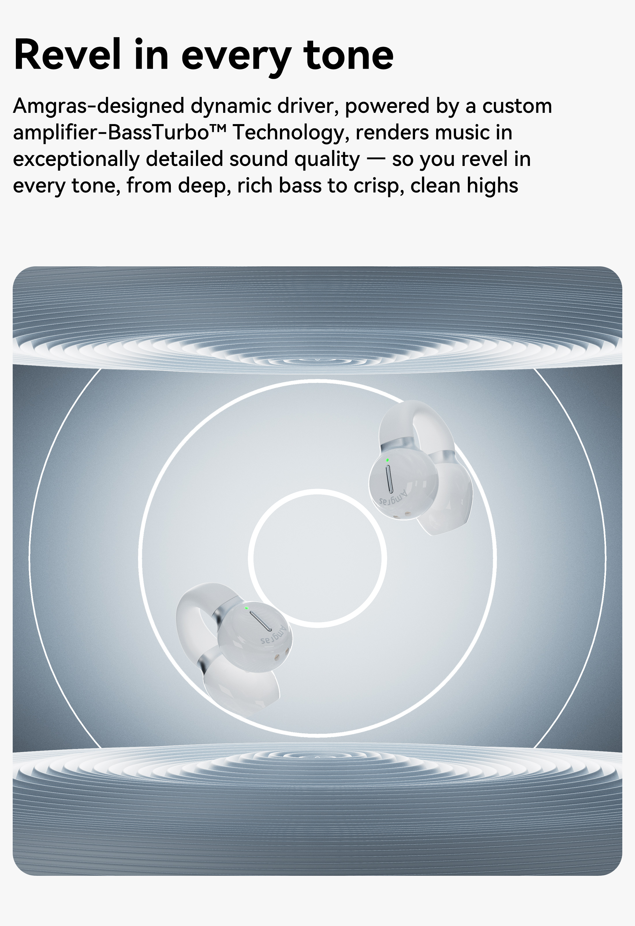 Amgras Spacebuds Ⅳ Pro Bone Conduction Earphone Bluetooth Earbud ...
