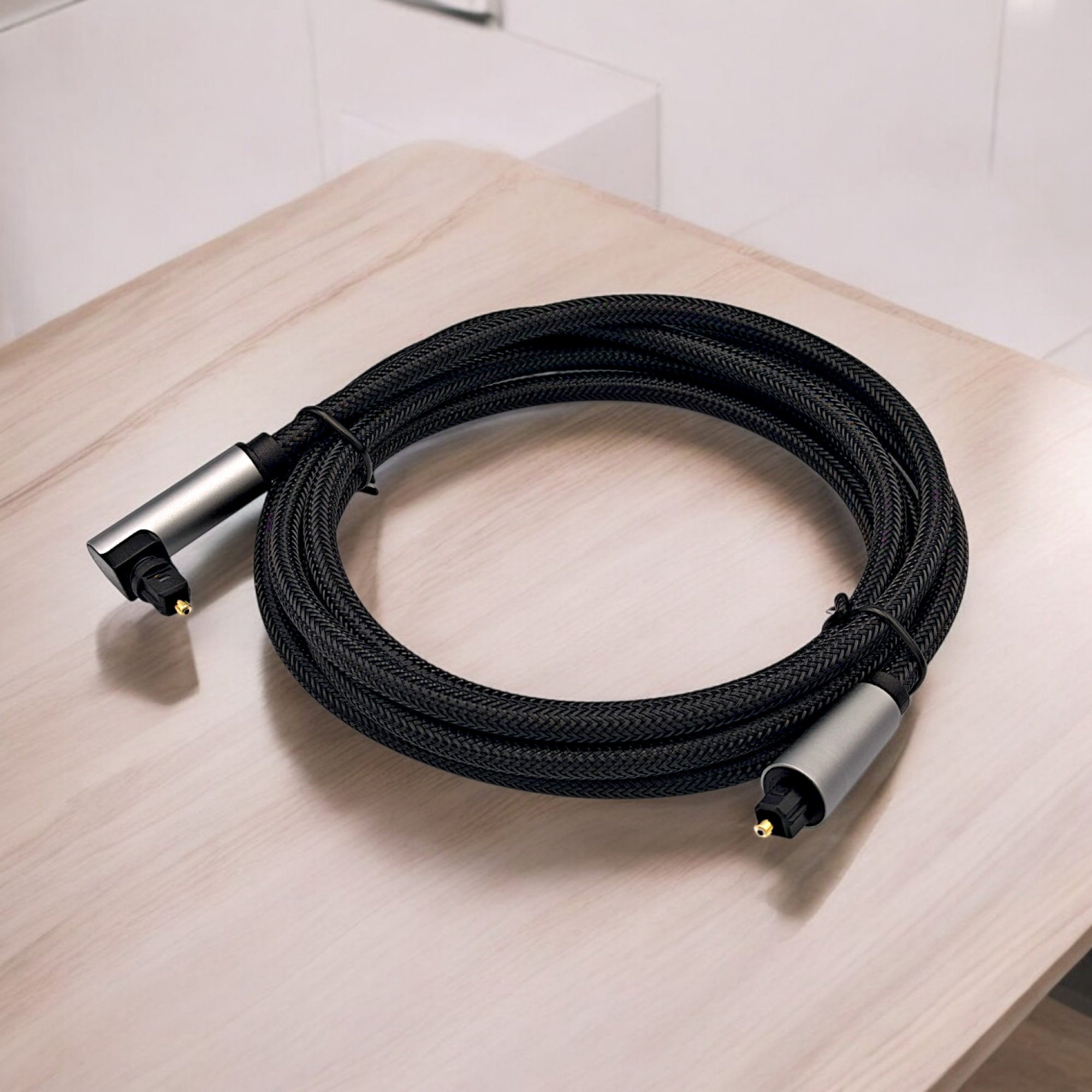 **High Quality** 90-Degree Optical Audio Cable Fiber Digital Toslink ...