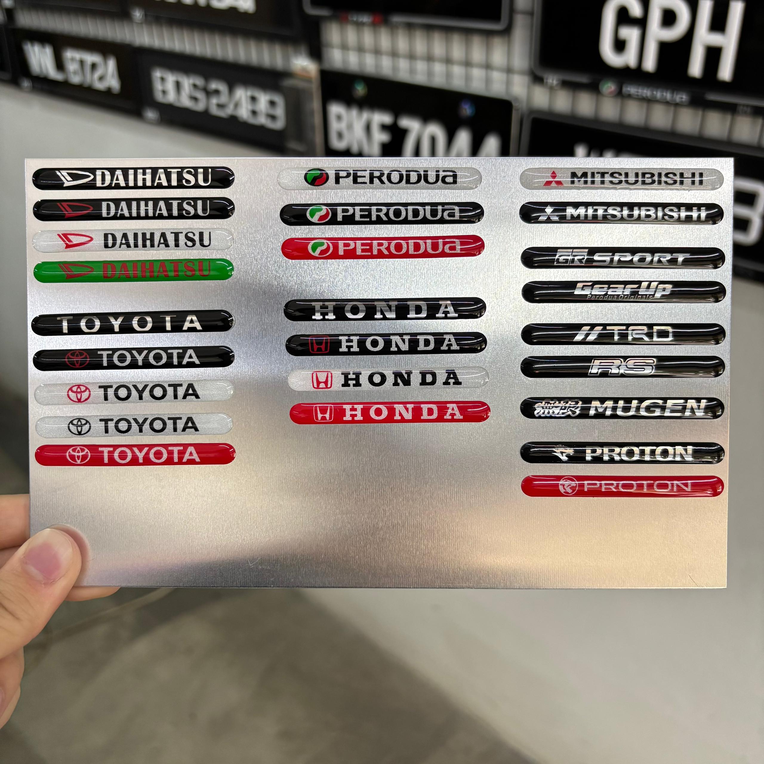 (1pc) Nombor Plate Kereta Kristal Timbul 3D Number Plate JDM Frame ...