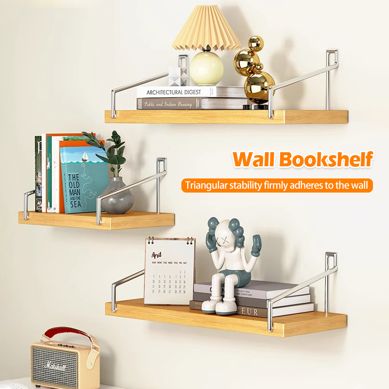 Floating Wall Shelf Modern Wooden Wall Hanging Shelf Household Book ...