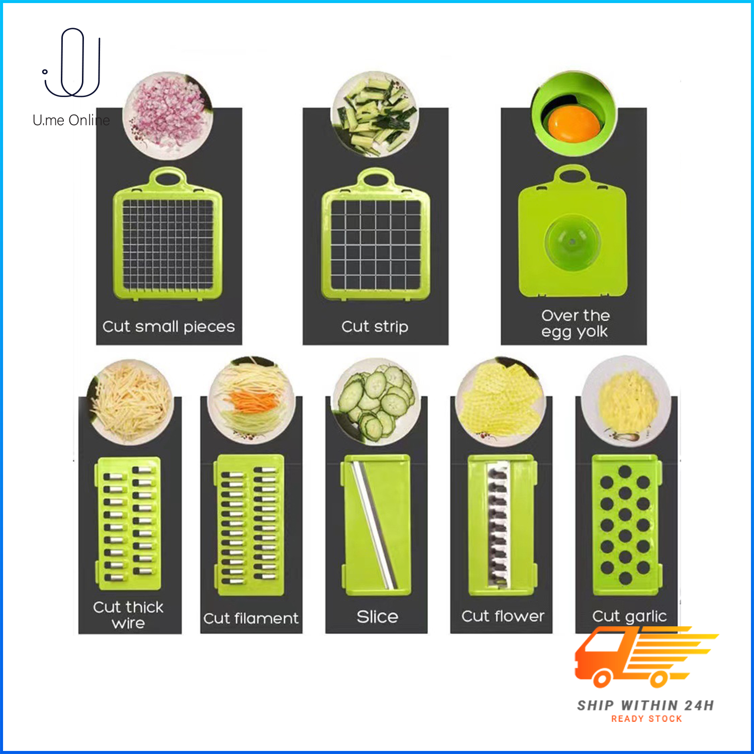 U.me Multi-Functional Kitchen Cutting Tool Vegetable Cutter Potato ...