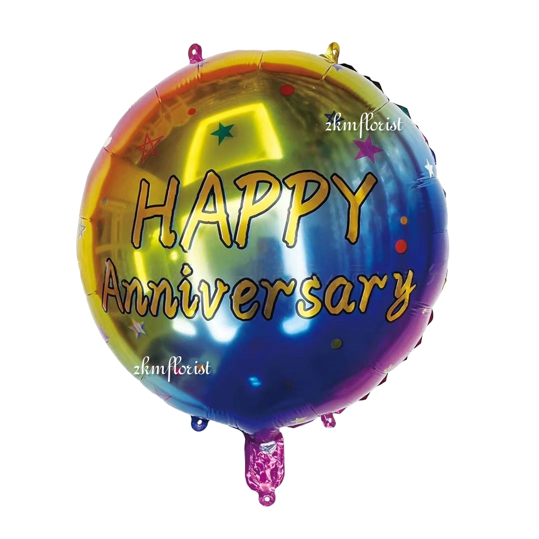 (1PCS)18Inch ANNIVERSARY FOIL BALLOON Congratulation Congrats ...