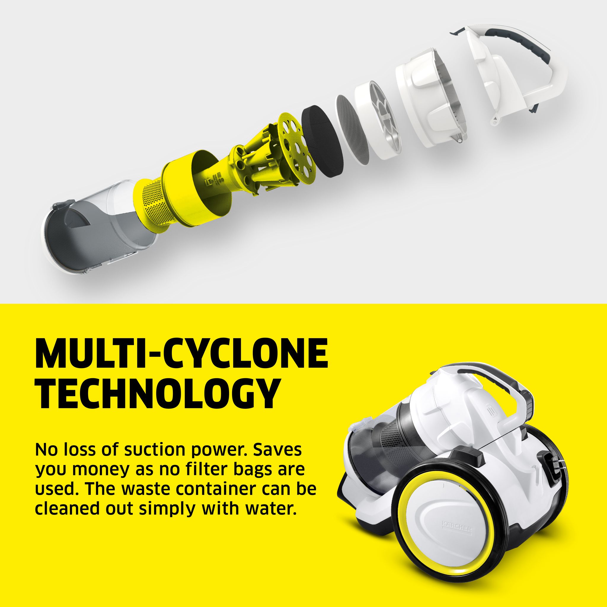 Karcher VC 3 Plus, pembersih vakum, Vacuum Cleaner Multi Cyclone 1.198-055.0 White | Shopee Malaysia