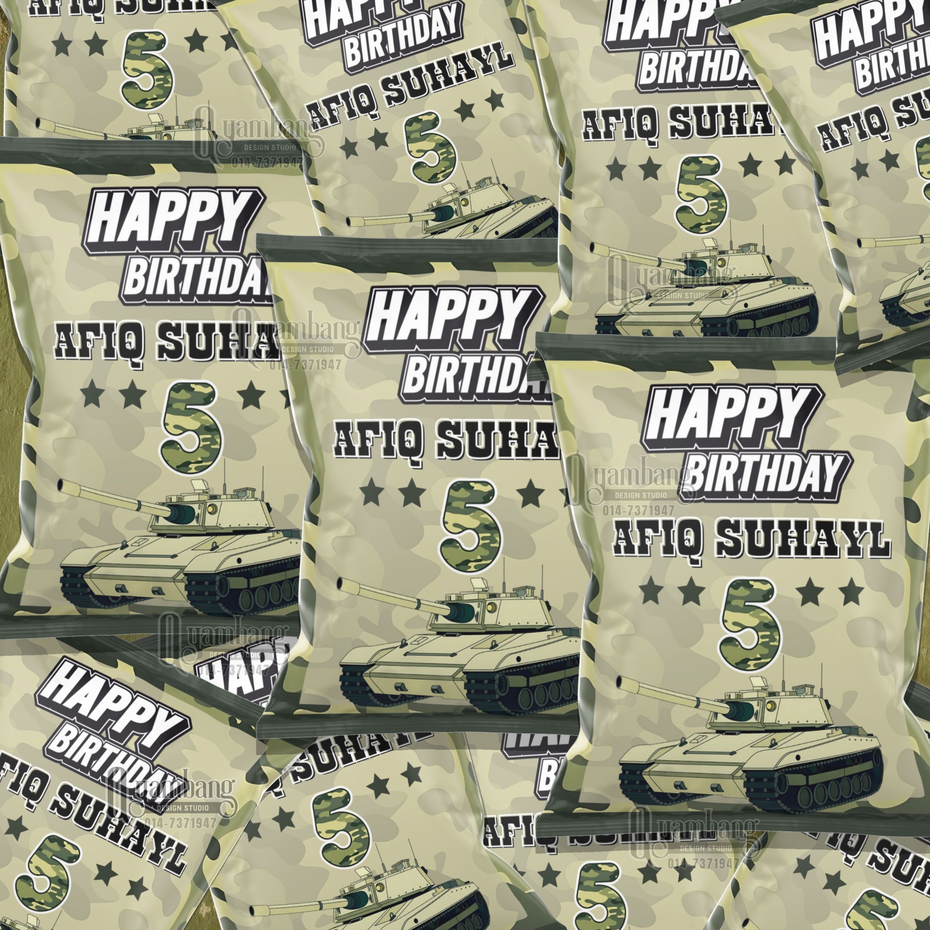 [SIAP 2 HARI] CHIPS BAG ARMY ASKAR / PARTY BAG - 1 PACK (10pcs ...