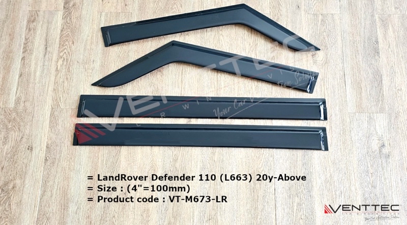 Land Rover Defender 110 L663 2020-Above Venttec Door Visor (MADE IN ...