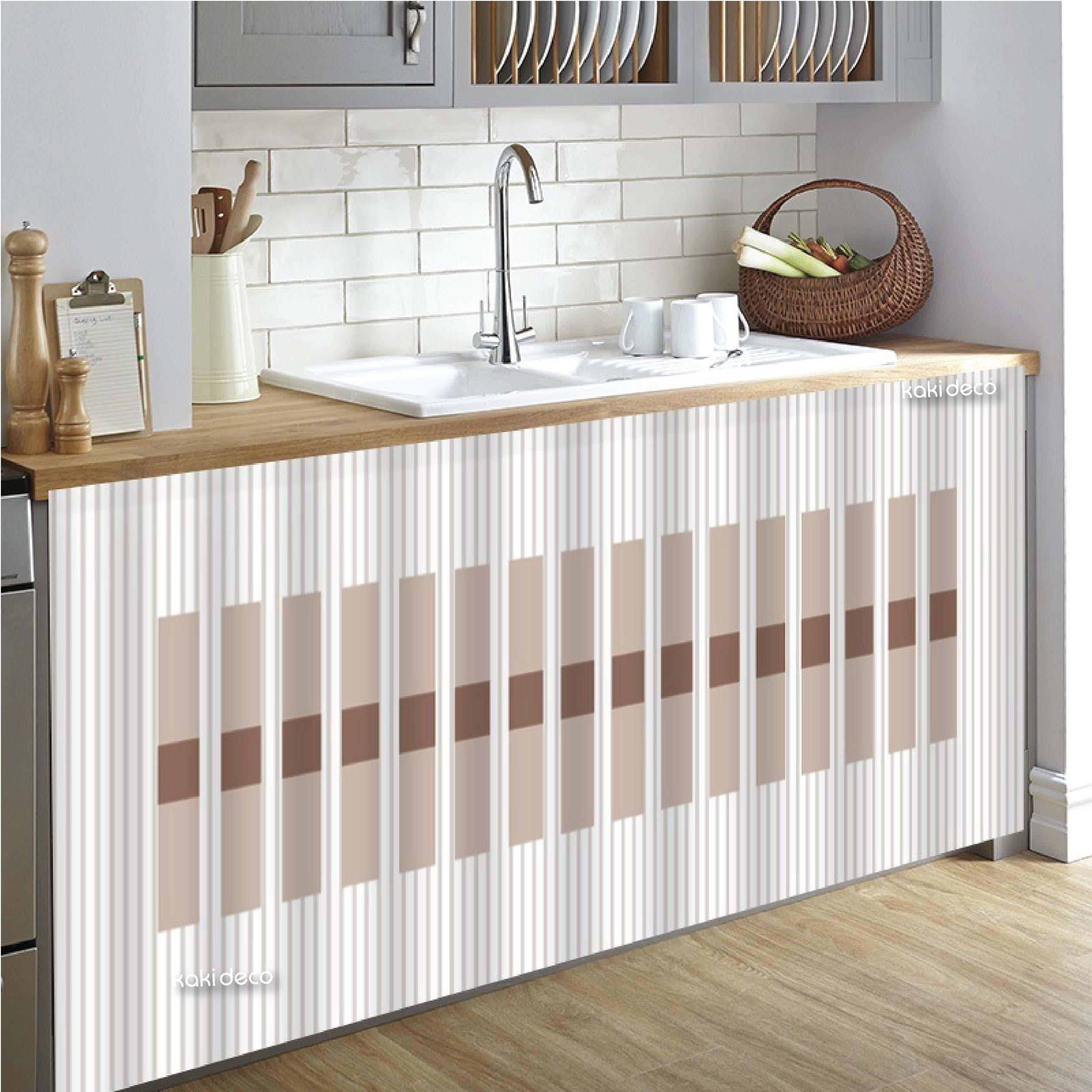 Kakideco Cabinet Curtain Shield Velcro Cabinet Self-adhesive Slide ...