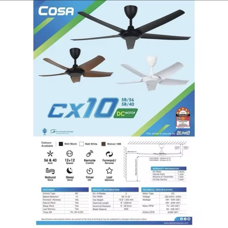 [FREE SHIPPING] Alpha New Model 2024 CX10 5B 56/40 Remote Control 12 Speeds With DC Motor ...