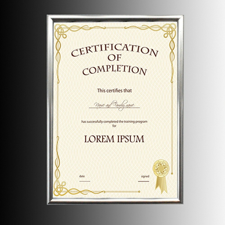 [Gold and Silver] Certificate Frame / Sijil Frame untuk A4 Size untuk ...