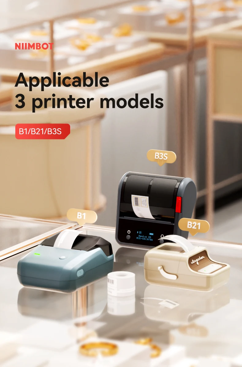 NIIMBOT B21 Label Printer Wireless Bluetooth Thermal Label Tape Roll Label Sticker Label Maker ...