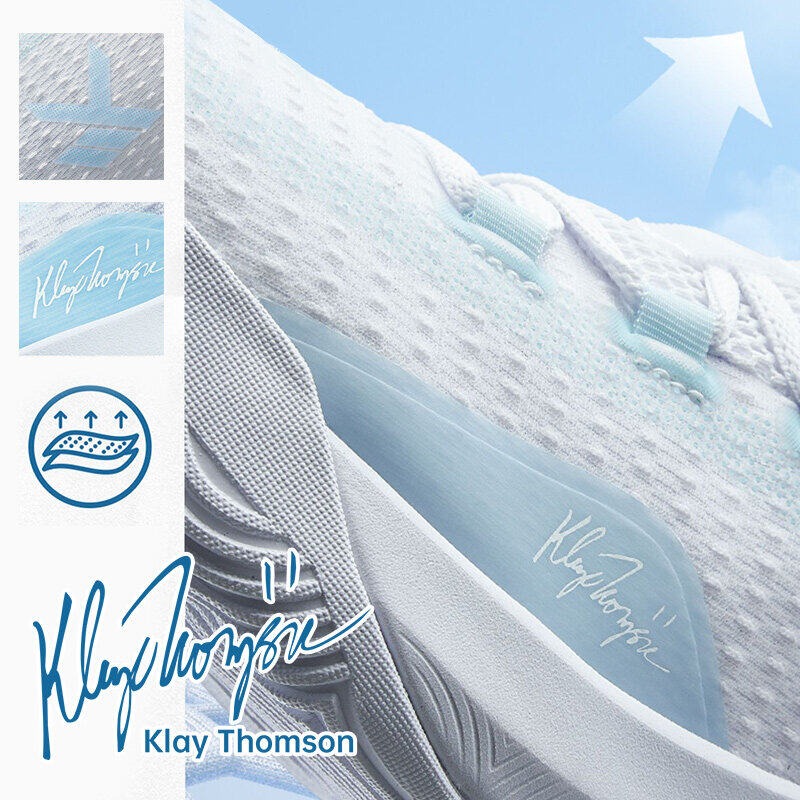 ANTA Men Basketball Shoes 1124D1606-1 -WHITE/LIGHT STEEL BLUE (Kasut ...