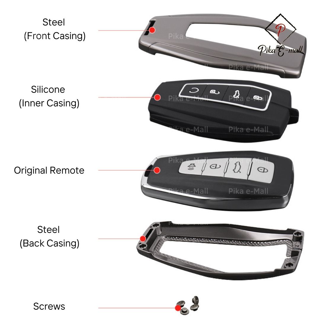 Proton X50 X70 Facelift S70 Key Cover Steel Carbon Key Case Proton Key ...