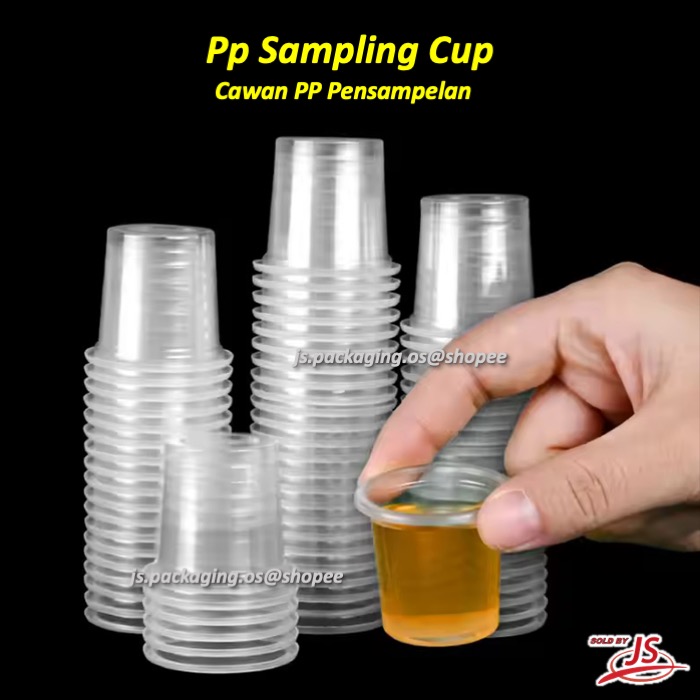 100Pcs X 18ml (0.6oz) Disposable PP Plastic Testing Sampling Cup Clear ...