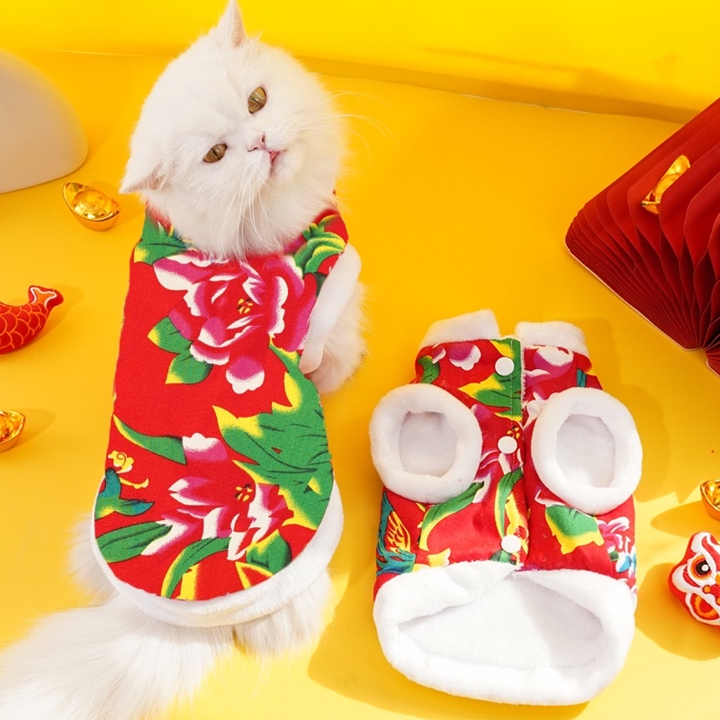 Pet Clothes S to 6xl Chinese New Year Shirt Dog Shirt Cat Shirt Red ...