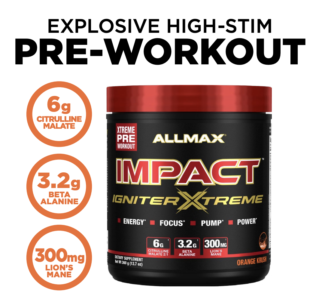 All Max Nutrition Impact Igniter Xtreme Pre Workout Bra Sukan Amino ...