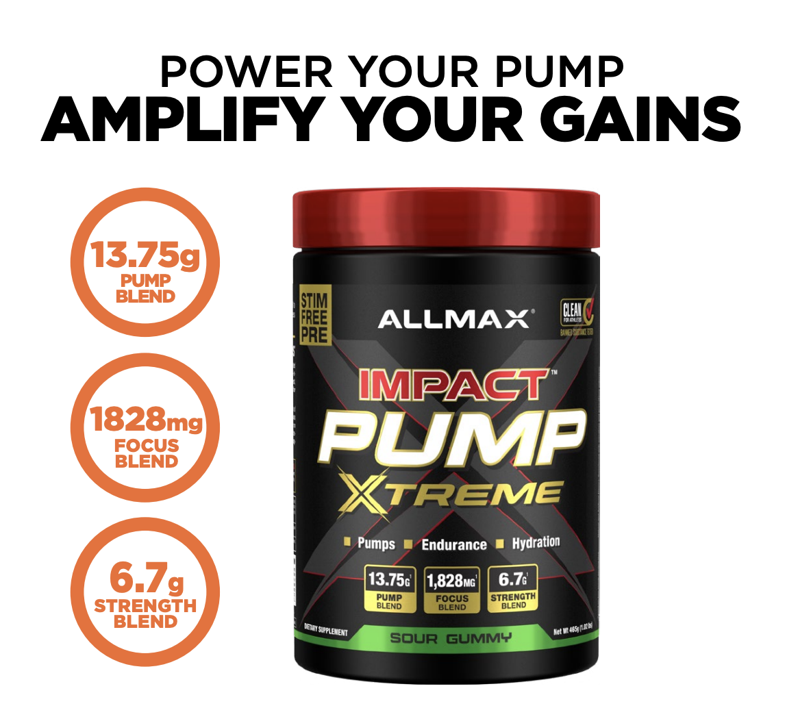 All Max Nutrition Impact Pump Xtreme Non Stimulant Pre Workout Pre Sukan Supplement (30 servings ...