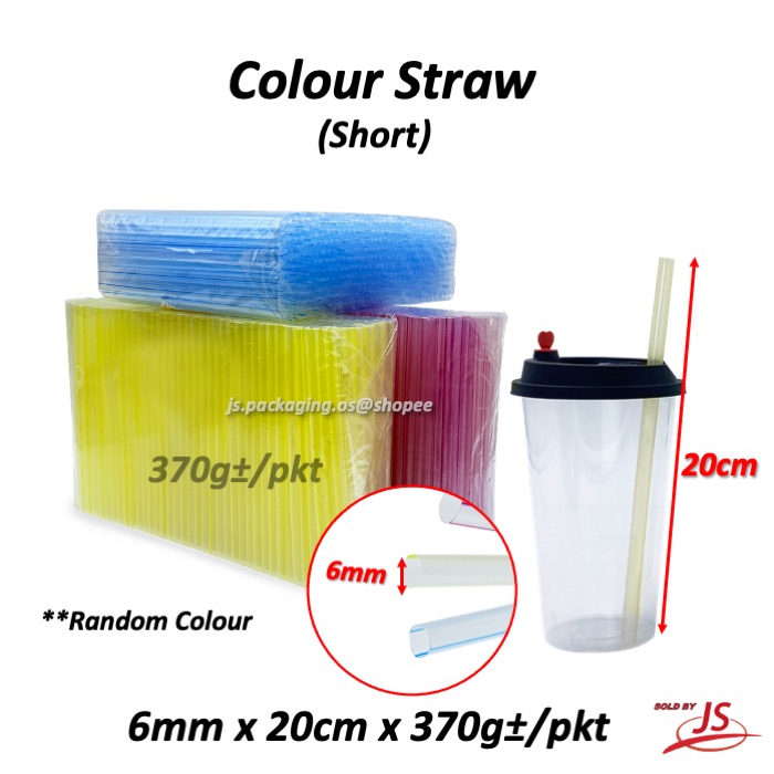 Disposable Drinking Straws Colour & Black Straw Big Pack 6mmX20cm ...