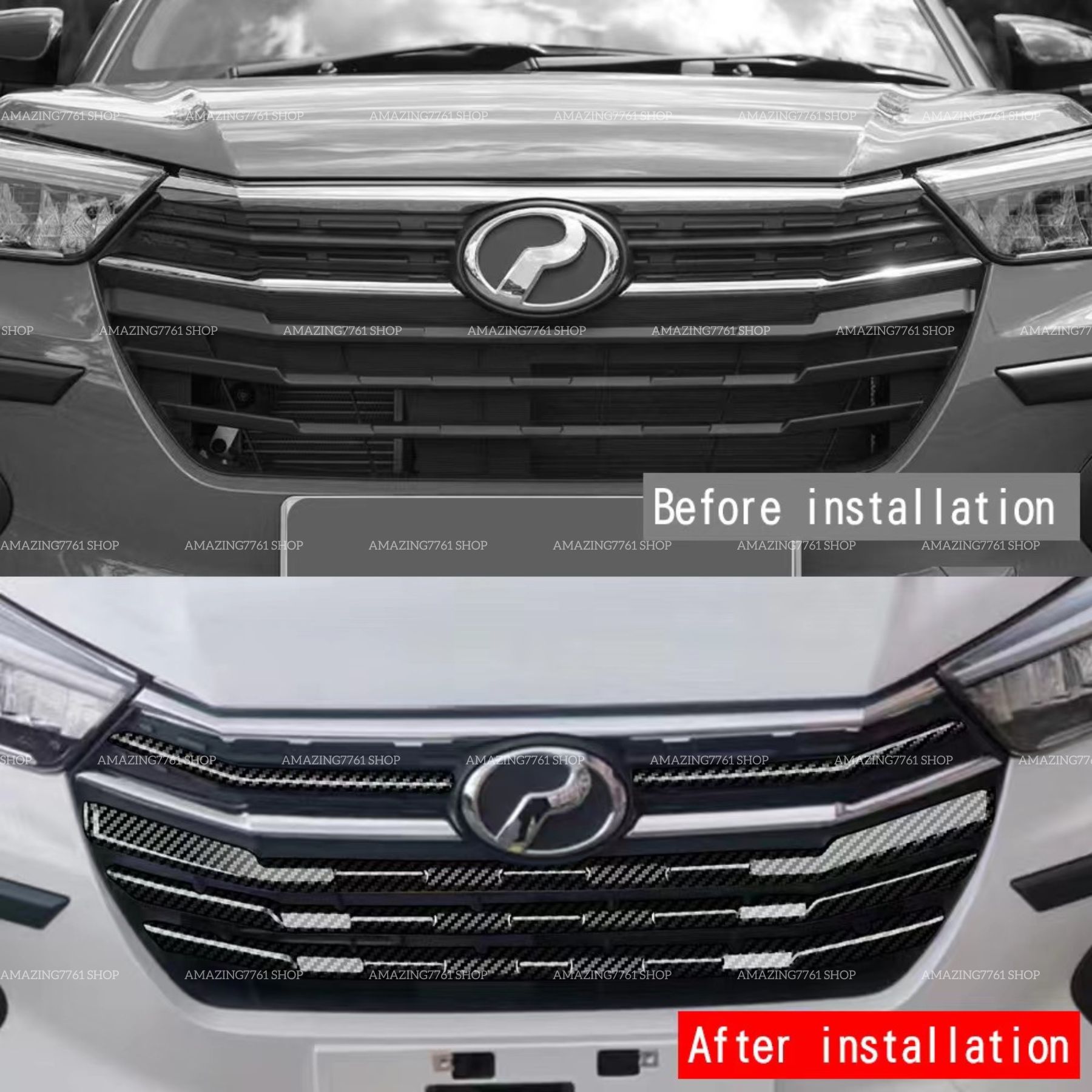 AMAZING PERODUA ATIVA CAR FRONT GRILLE TRIM GARNISH FRONT UPPER BUMPER ...