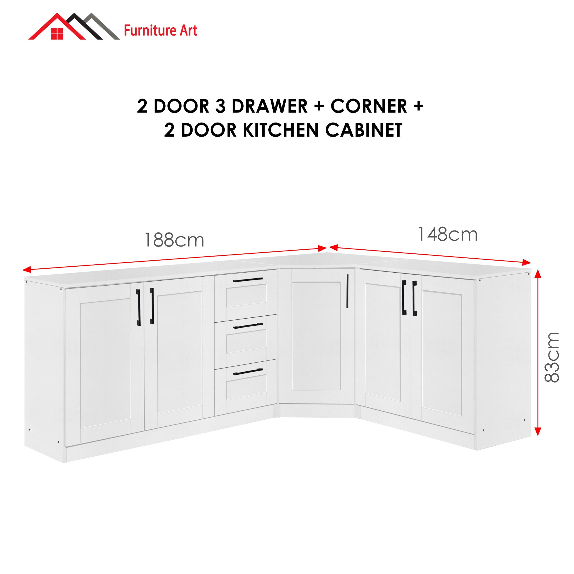 Furniture Art Corner Kitchen Cabinet/ L shape Kitchen Cabinet / Kabinet ...