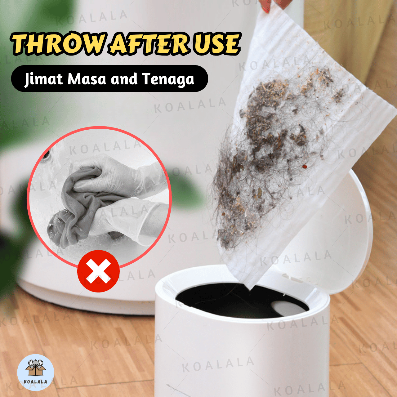 【10 Pack SET】Electrostatic Flat Mop Tisu Pengelap Lantai Mop Tisu Dust ...