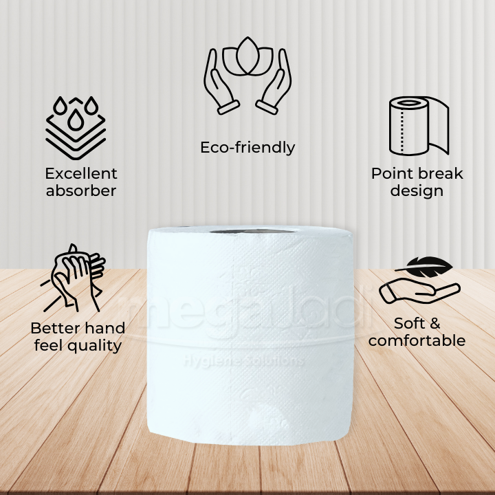 【Pack】3Ply Toilet Paper Tissue Roll Virgin Pulp Bathroom Tissue Tisu ...