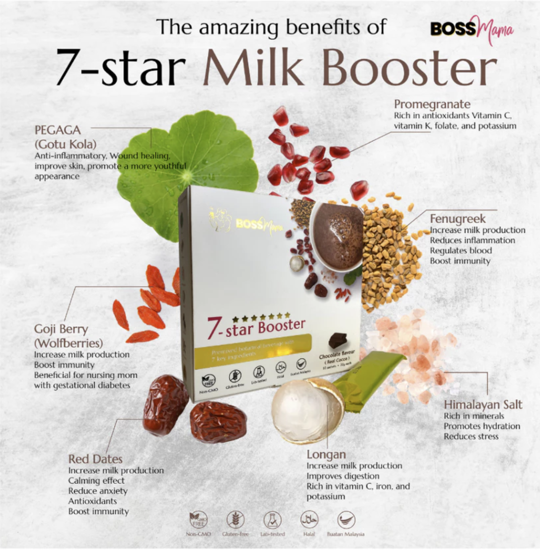 Boss Mama Milk Booster Powder Sachet Creamy Texture Organic Drink No ...